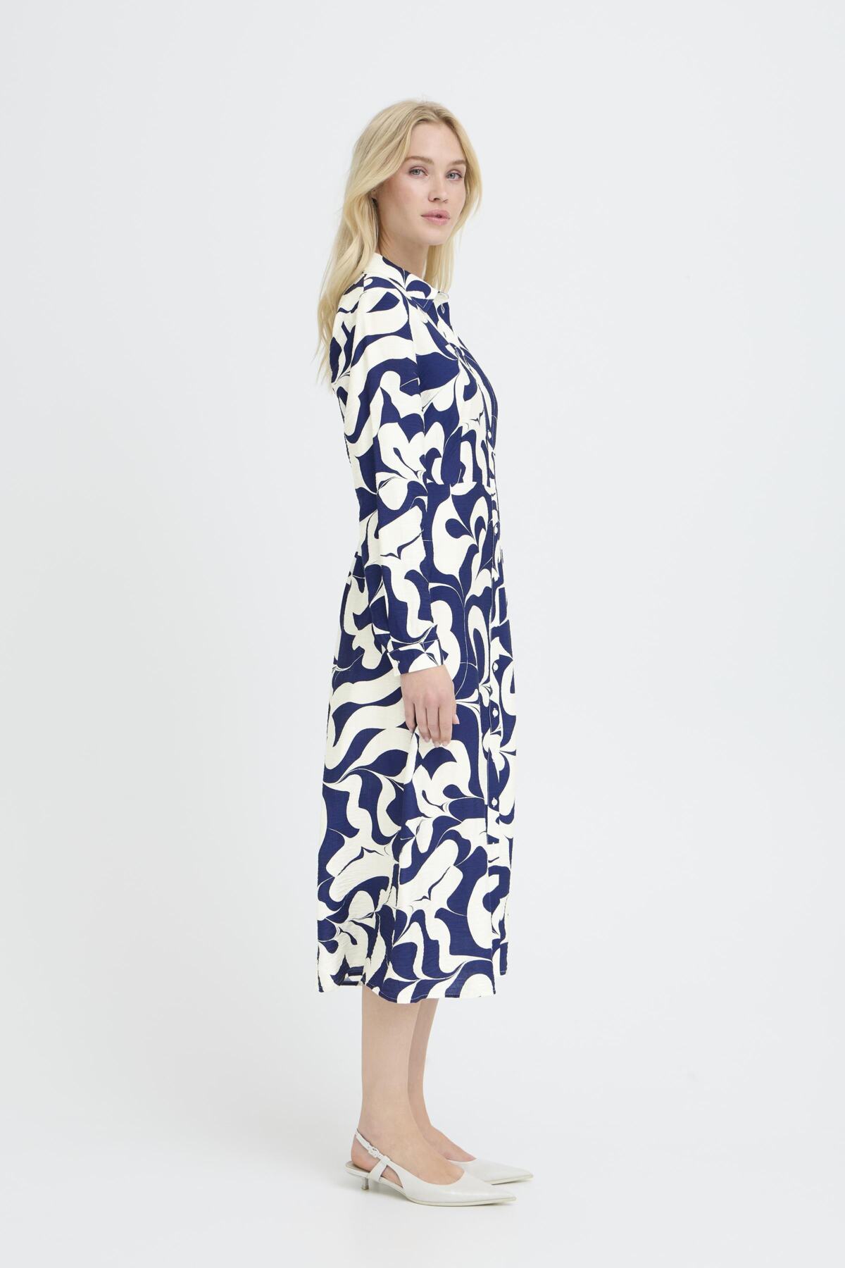 Skyrtukjóll - Blár | Kringlan