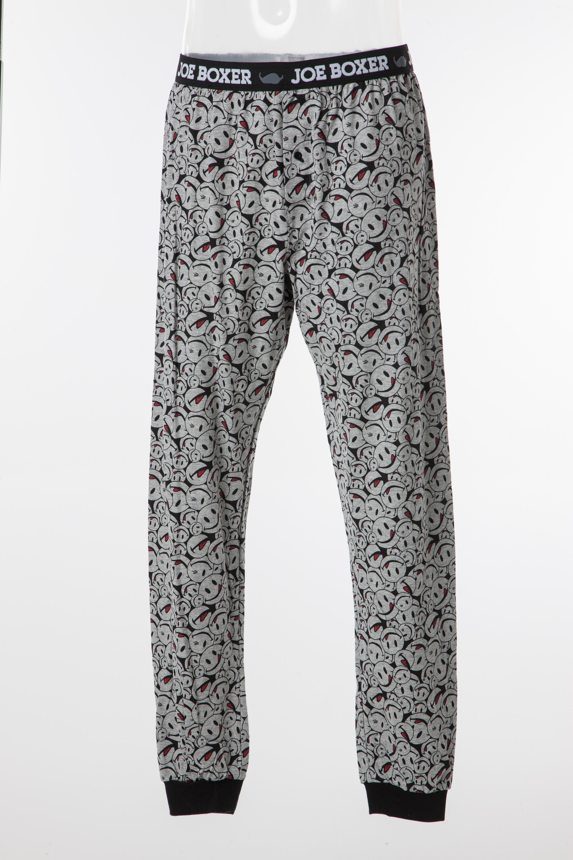 Ljósgráar 'Smiley' buxur | Kringlan